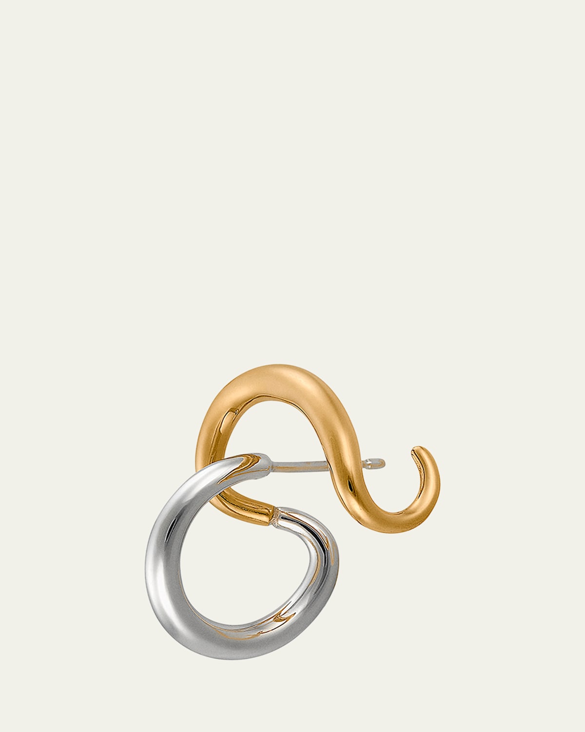 Charlotte Chesnais Bo Mini Initial Hoop Earrings - Yellow Vermil